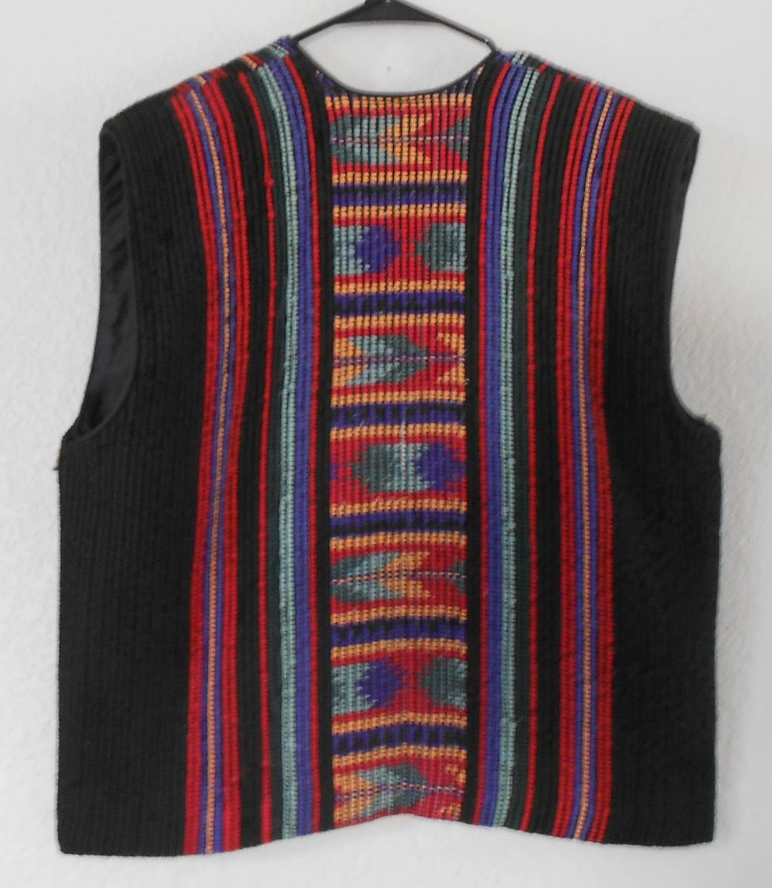 California Rags Size L by Trudie Roberts Rainbow Hand Weaver Vest ...