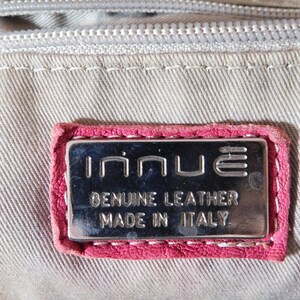 Innue Genuine Leather Tote Bag/made in Italy Tan Red Yellow Patch Tote ...
