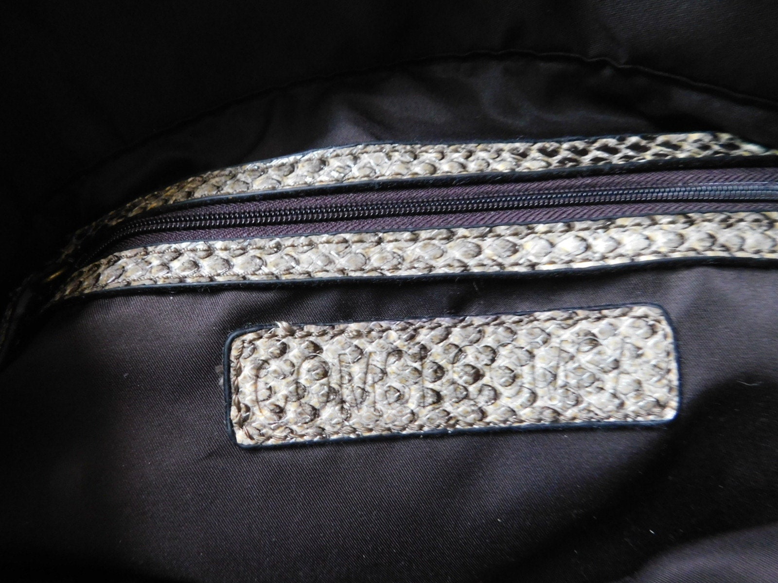 Snake skin pattern extra large travel shoulder bag/hand straps | Etsy