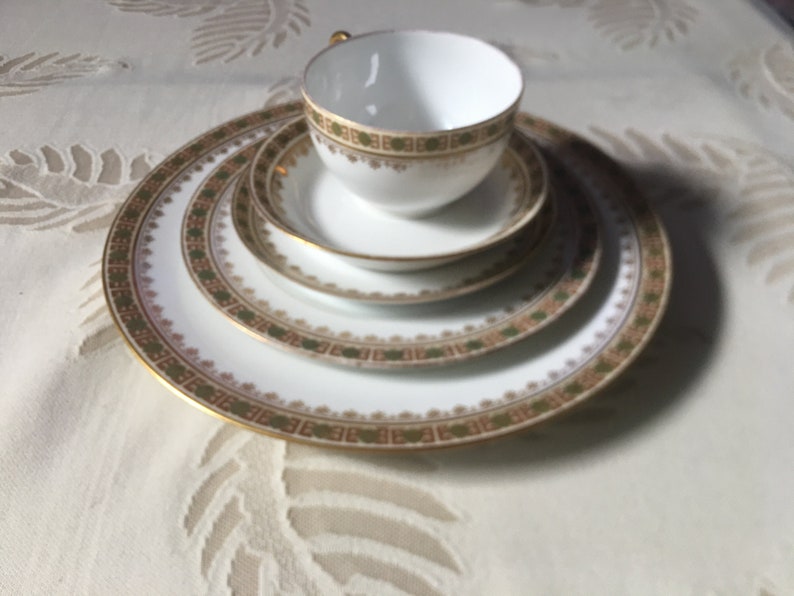 58 Pc Limoges China French Depose 10 Dinner Set/ Limoges Gilded China ...