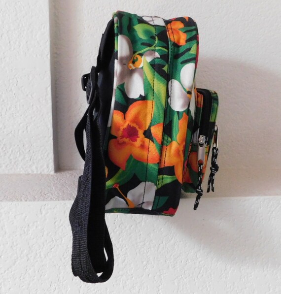 Vintage kids backpack/bold floral pattern backpack/re… - Gem