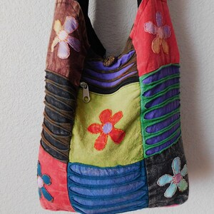 Patchwork Hobo Hippie Sling Bag/boho Patchwork Purse/hippie Colorful ...