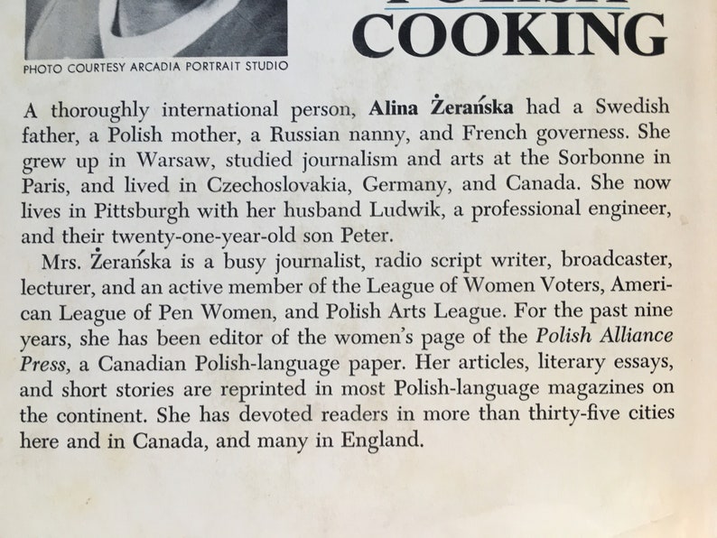 1968 the Art of Polish Cooking/1968 Alina Zeranska Polish - Etsy