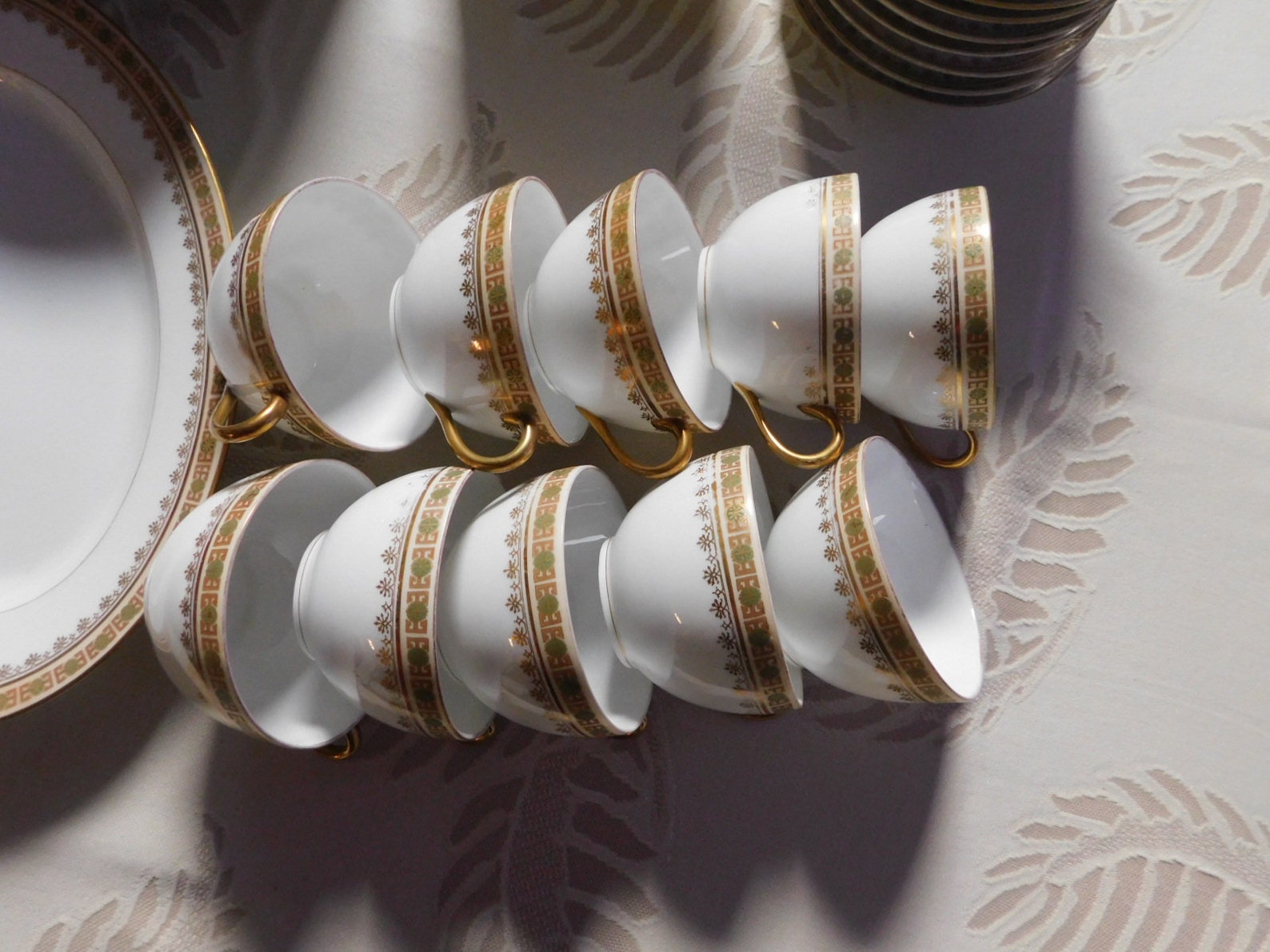 58 Pc Limoges China French Depose 10 Dinner Set, Rare Limoges Gilded ...