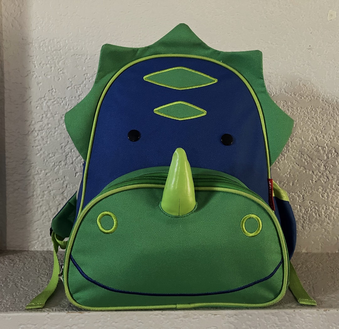 Vintage Skip-hop Rhino Children Backpack/cute Blue Green Children's ...