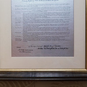 Congress of the United States Framed Bill of Rights/framed Wall Hanger ...