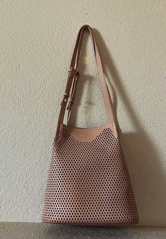 SOFT Pink diamond shoulder bag/2 bags in ONE pink sho… - Gem