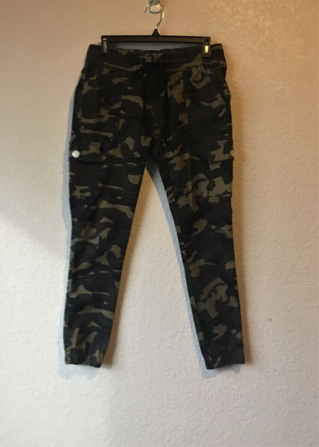Vantage 9/10 Women's Camo Cargo Pants/elastic Waist Drawstrings Camo ...