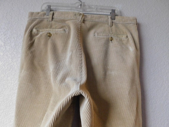 Generra men's corduroy pants/cotton cream beige pleat… - Gem