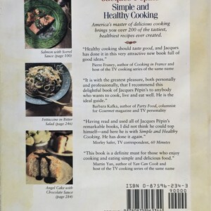 Jacques Pepin Simple and Healthy Cooking Book/copy Right 1994 Jacques ...