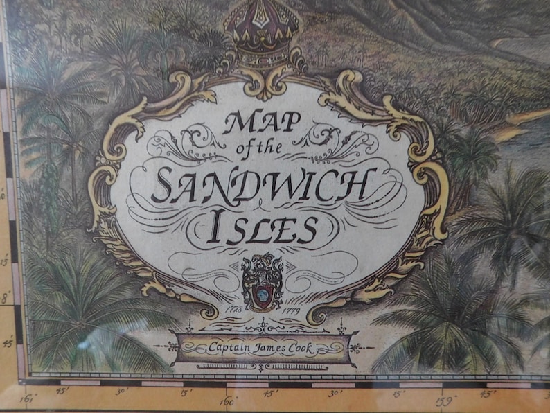 Map of the Sandwich Isles/blaise Domino Map of the Sandwich - Etsy