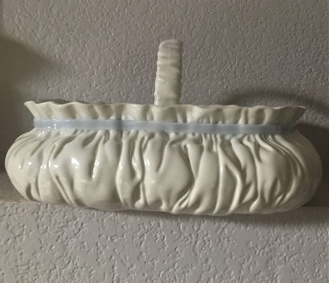 Handcrafted Centerpiece Ceramic Basket/real Handwoven Basket Looks ...