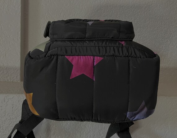 colorful stars black quilted children backpack/quilte… - Gem