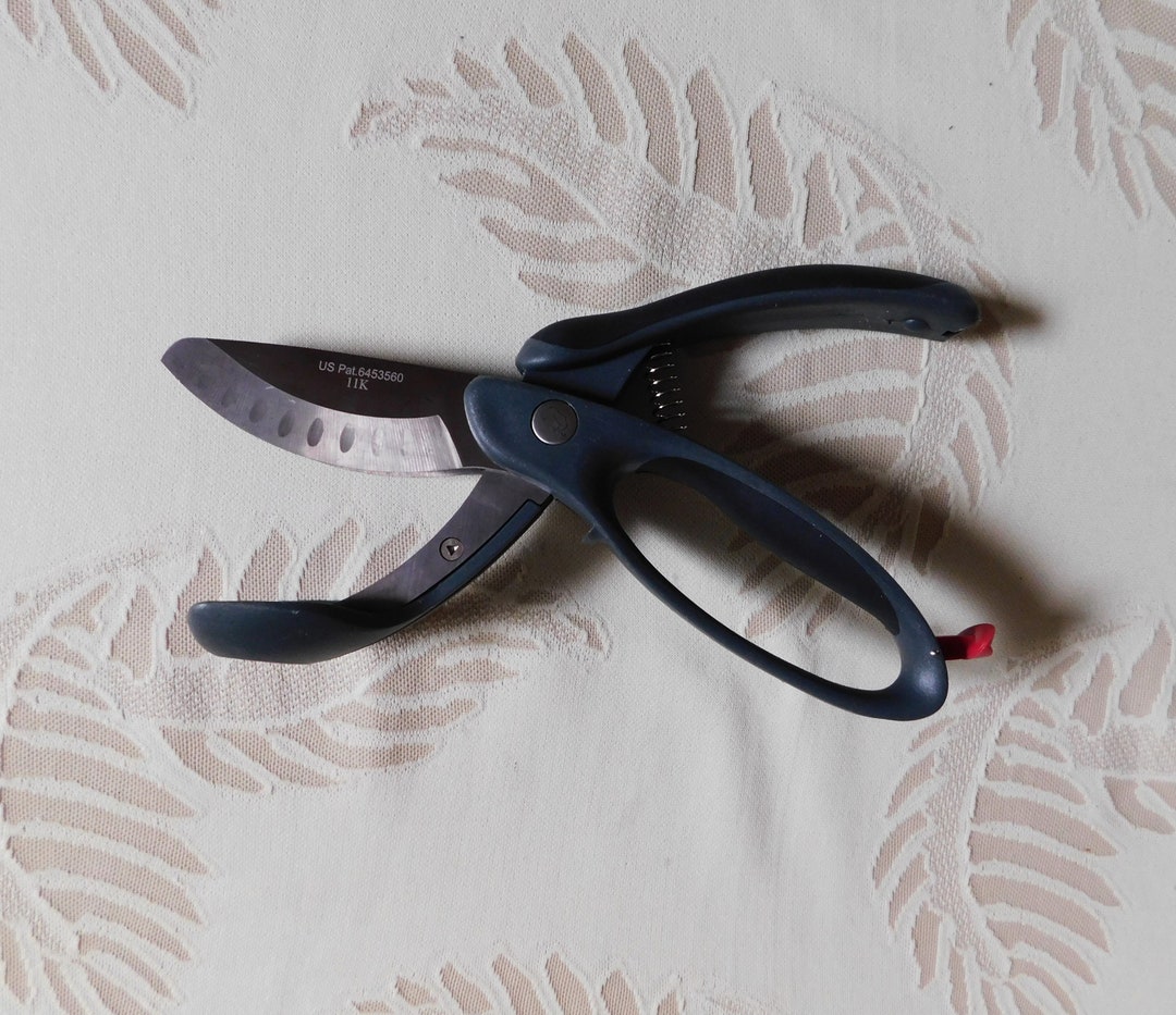 Pampered Chef Double Edge Scissors/red Clamp to Lock Double-edge ...