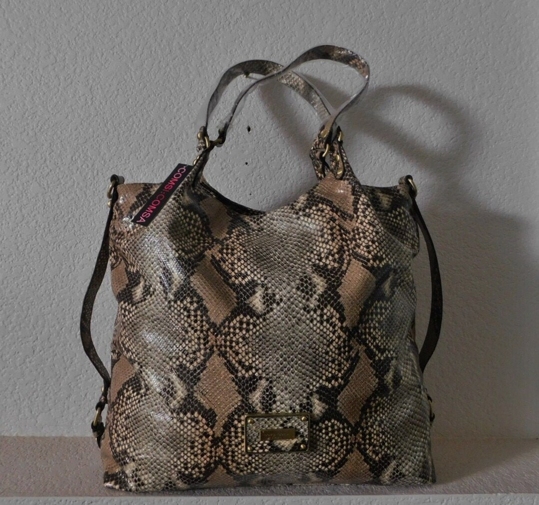Snake Skin Pattern Extra Large Travel Shoulder Bag/hand Straps Snake ...
