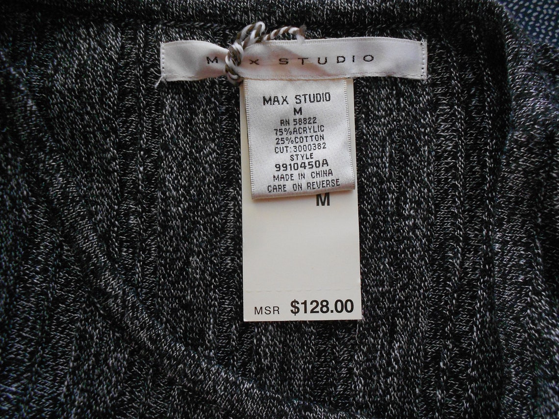 Max Studio Size 10 Women's Black Cream Knit Dress/diamond | Etsy