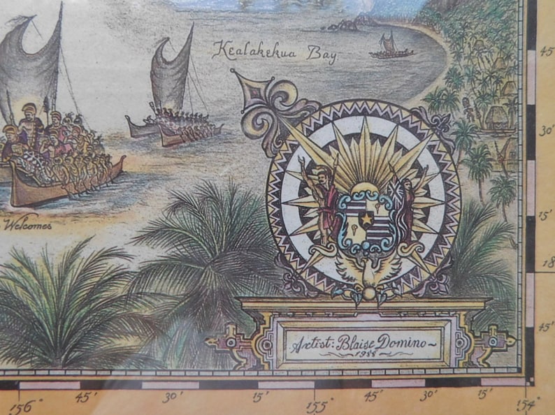 Map of the Sandwich Isles/blaise Domino Map of the Sandwich - Etsy