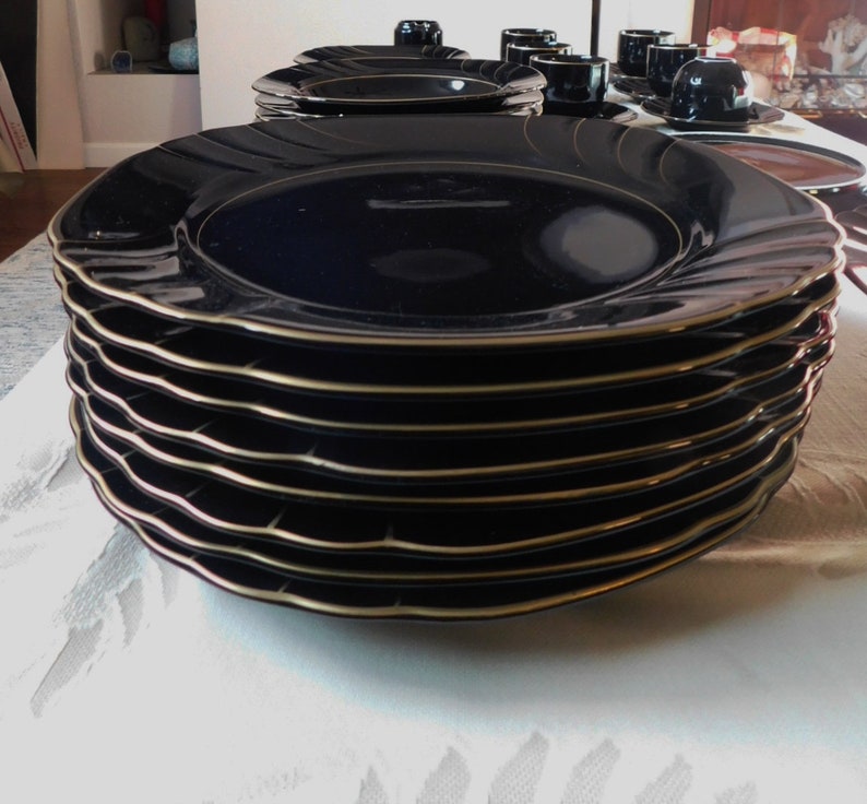 40 Pcs Gallery Collections by Ranmaru Dinner Set/ Beautiful Wave Golden ...