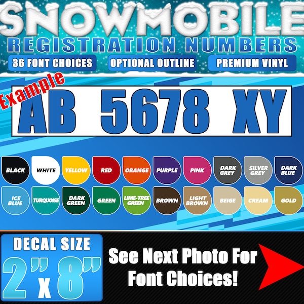 Custom Registration Sticker - Etsy