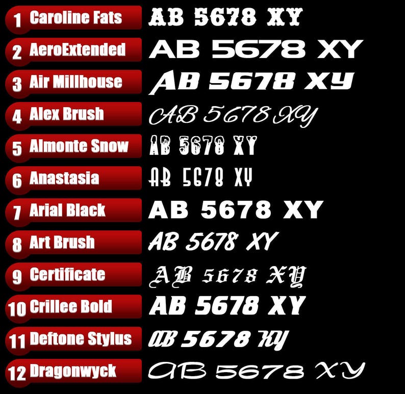 3x18" Reflective Boat Registration Numbers Vinyl Decals CUSTOM Boat ...