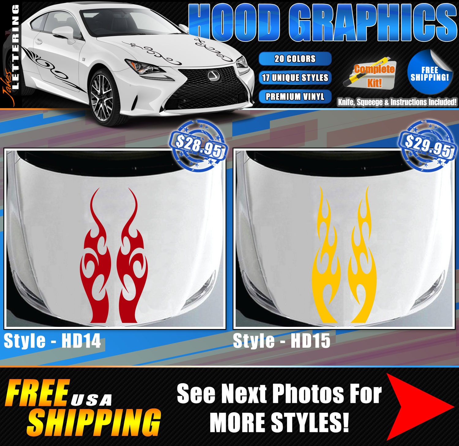 Car Stickers Hood Stickers Car Decals Stripes Vinyl Hood - Etsy