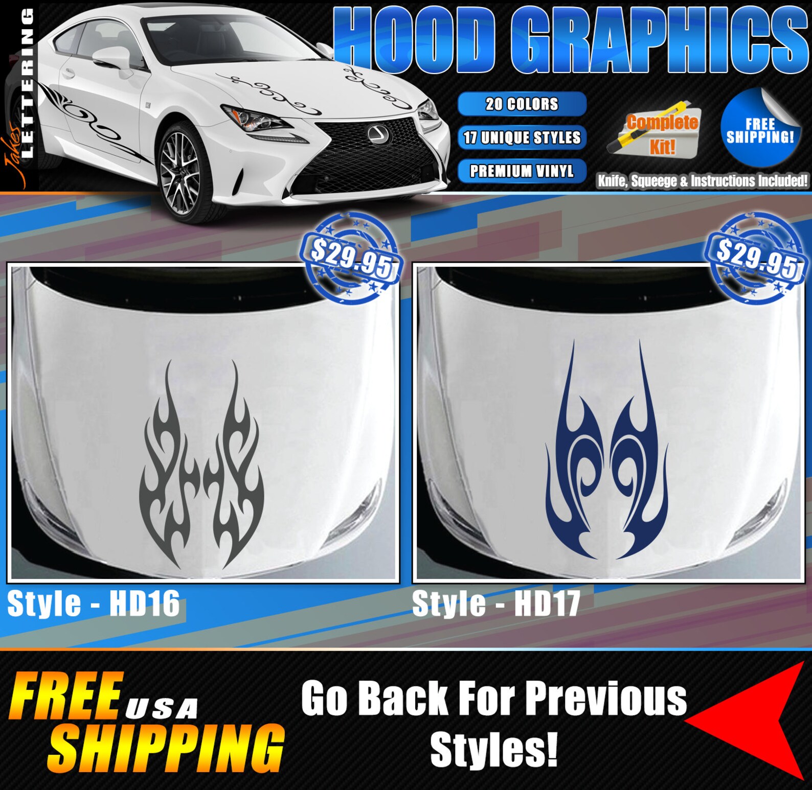 Hood Decals Vinyl Graphics - Etsy