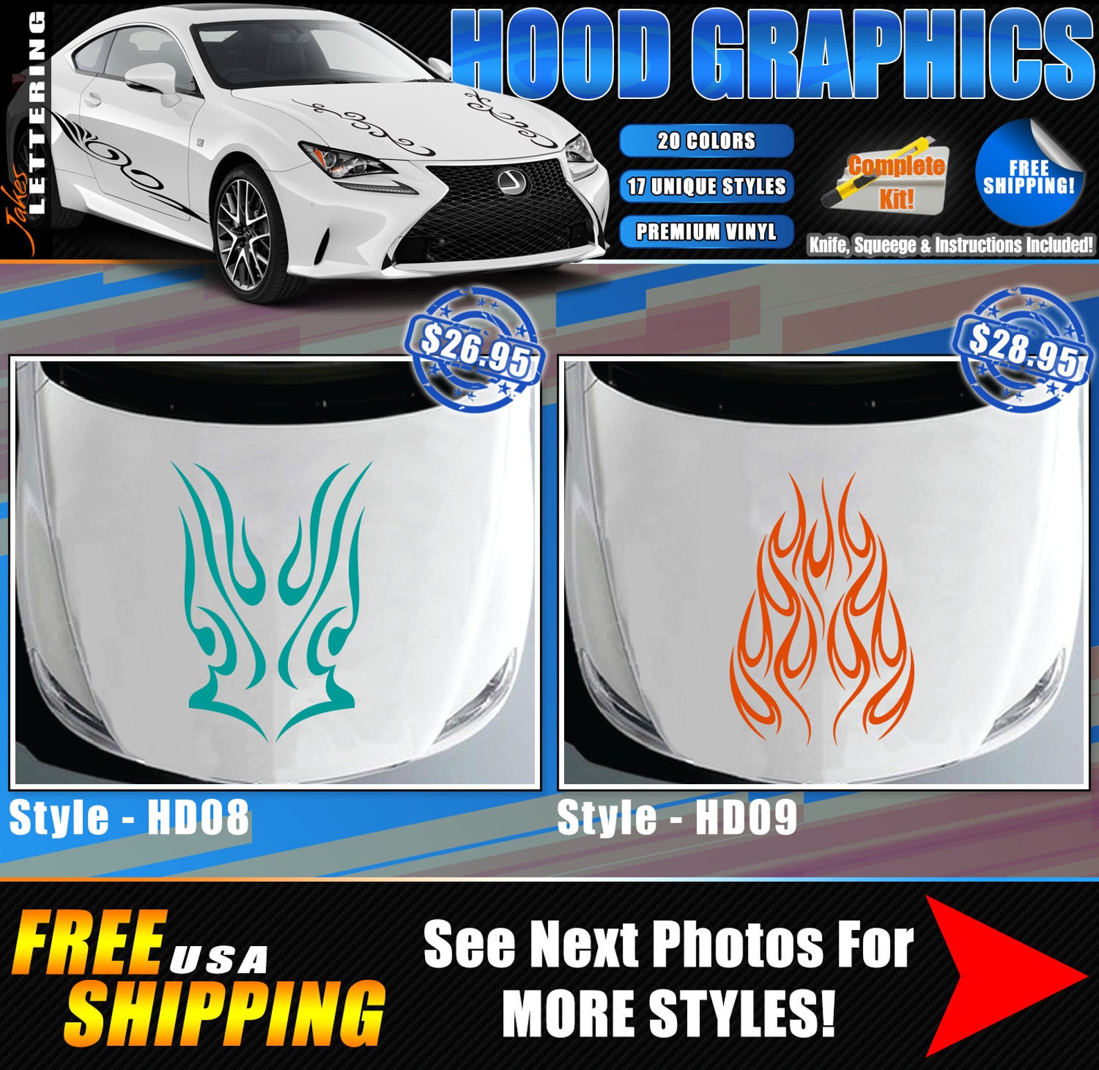 Hood Decals Vinyl Graphics - Etsy