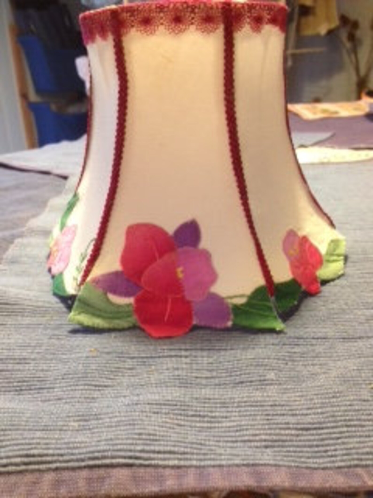Mutliple Upcycled Lampshades From Vintage Fabric for Small Bedside ...