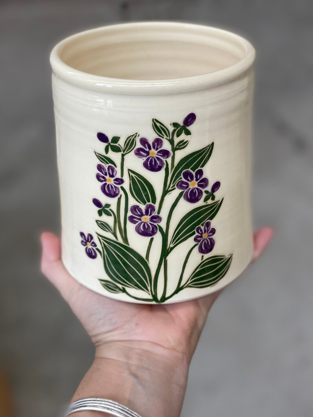 Violet Utensil Holder - Etsy