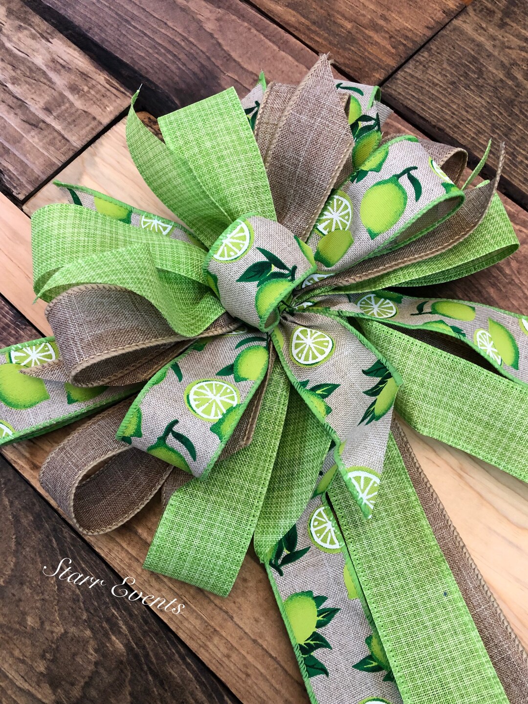 Lime Wreath Bow. Lime Ribbon. Bows for Wreaths. Summer Wreath Bows ...
