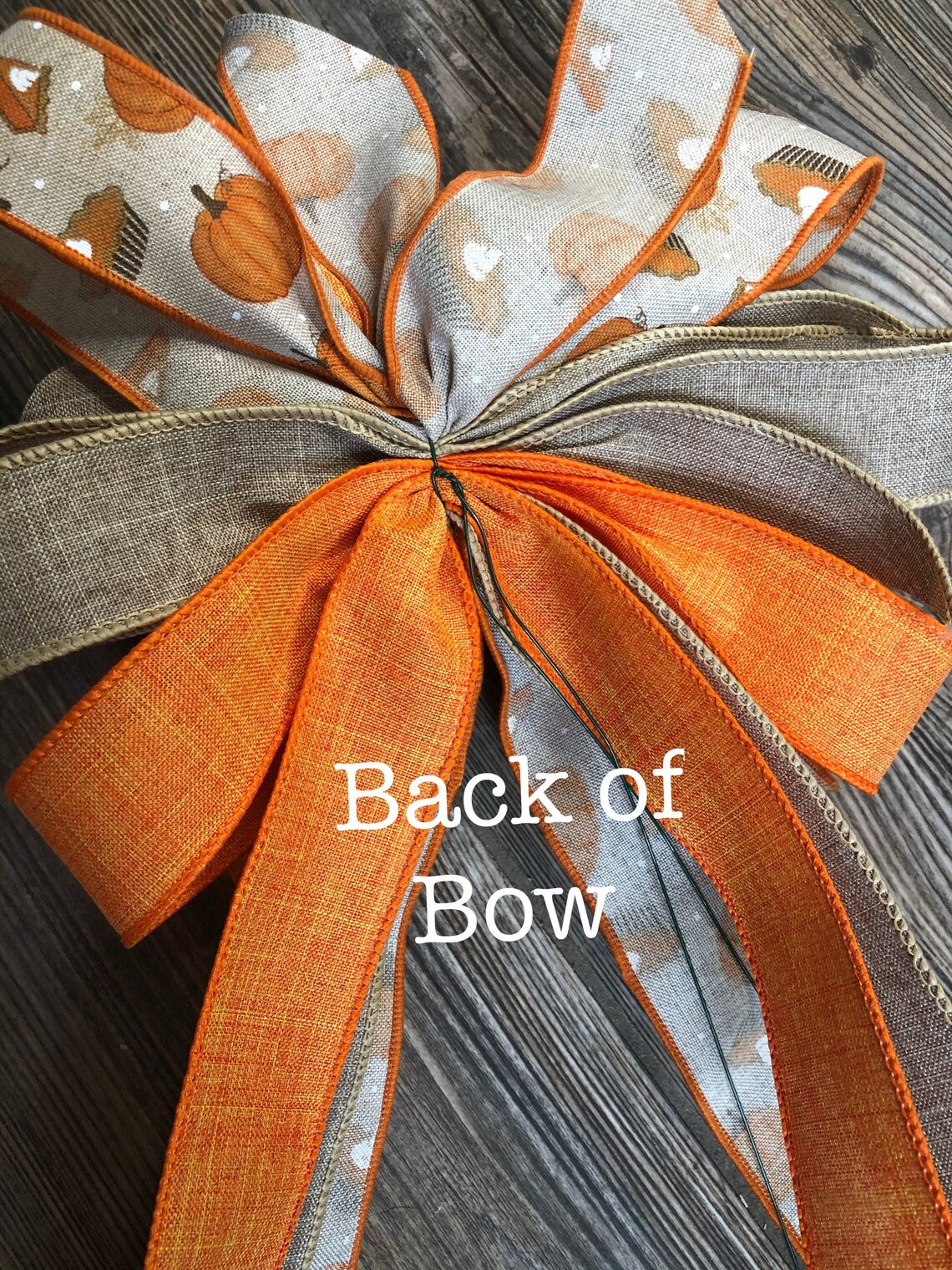 Fall Wreath Bow. Fall Bows. Pumpkin Pie Bows. Bows With Pumpkin Pie ...