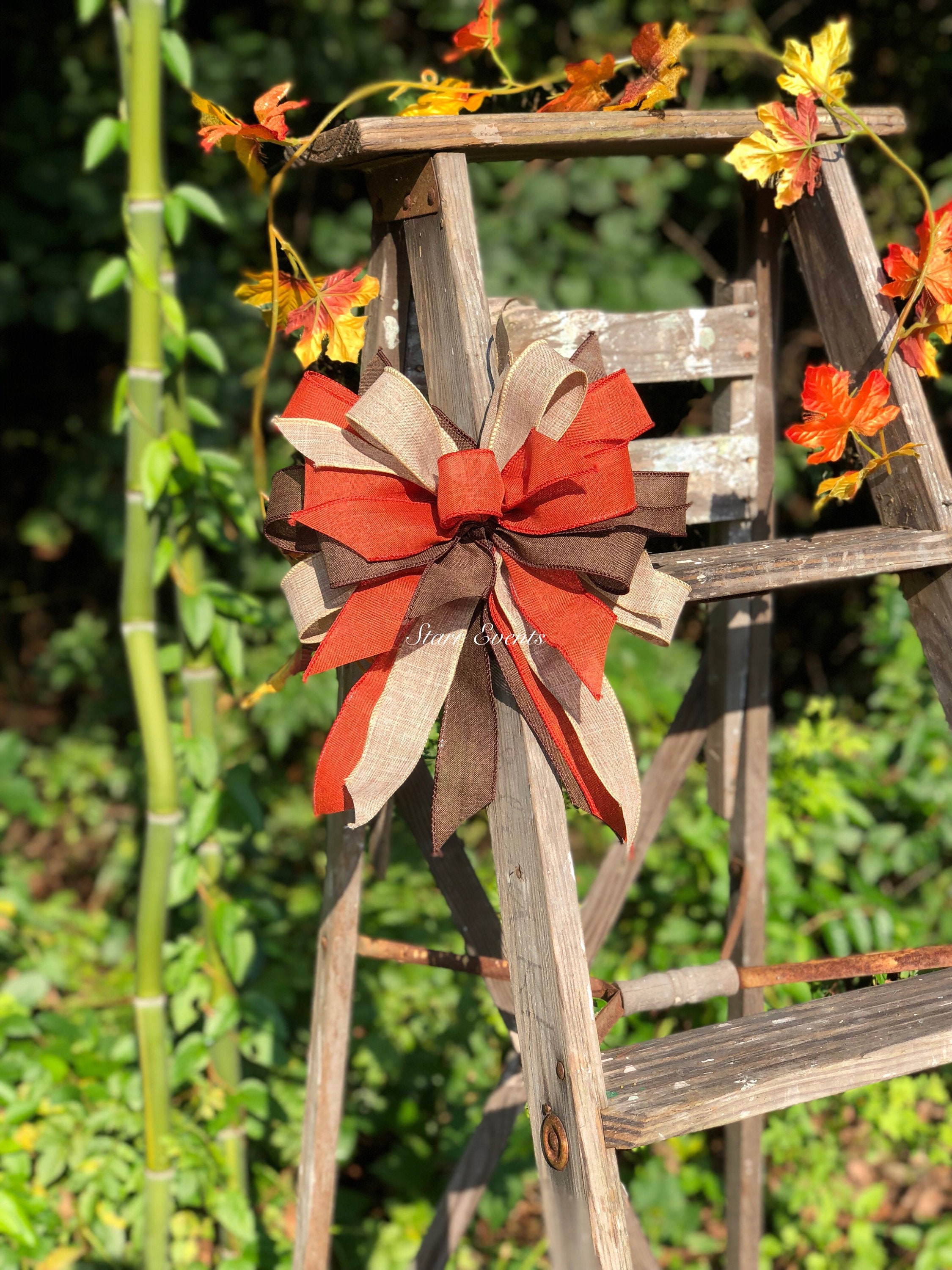 Fall Wreath Bow. Rustic Fall Decor. Bows for Wreaths. Rustic | Etsy