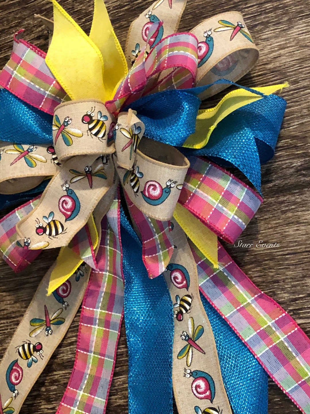 Spring Decor. Whimsical Spring Wreath Bow. Spring Decorations. Bows for ...