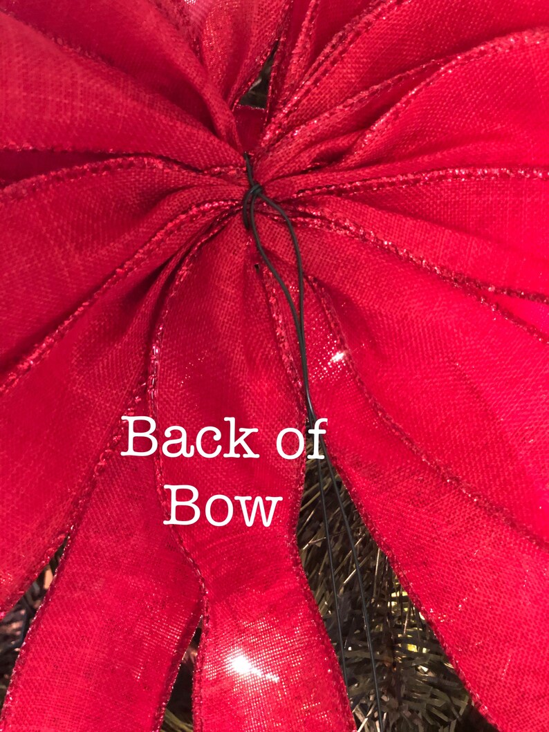 Red Christmas Bows. Christmas Wreath Bows. Rustic Christmas - Etsy