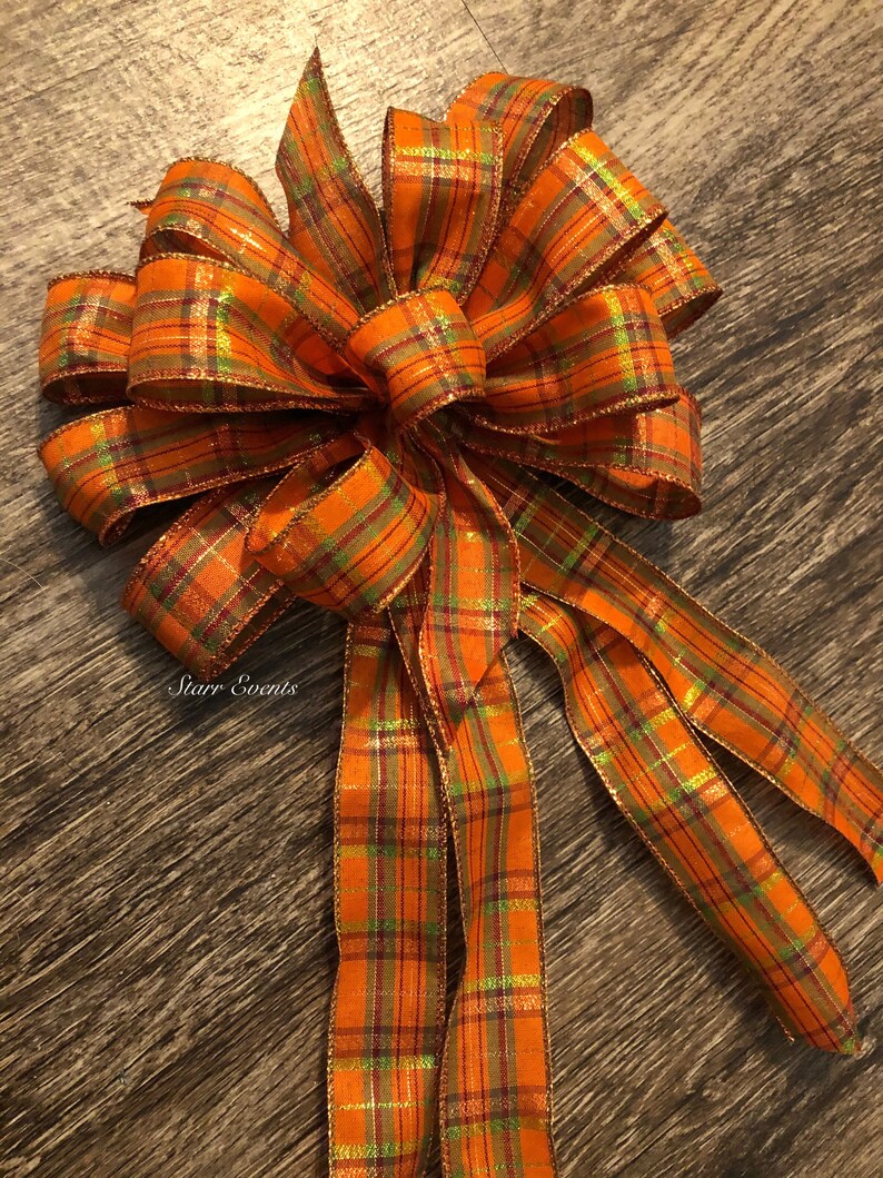 Rustic Fall Decorations. Plaid Bows Rustic Fall Decor Rustic Fall Bows ...