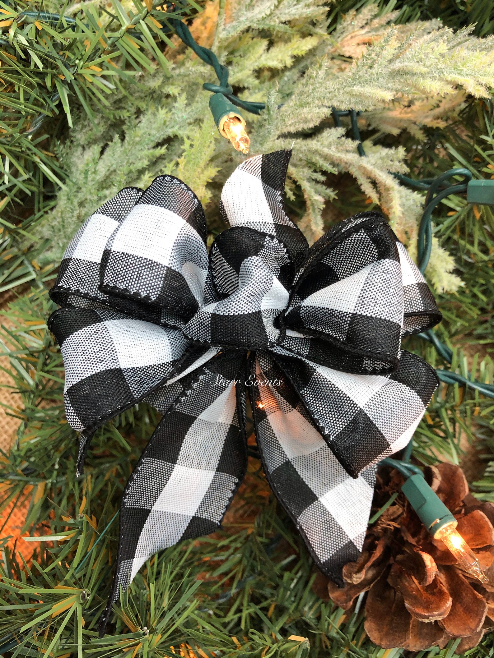 Christmas Tree Bows. Set of 6 Bows Christmas Ornaments. Choose Your Own ...