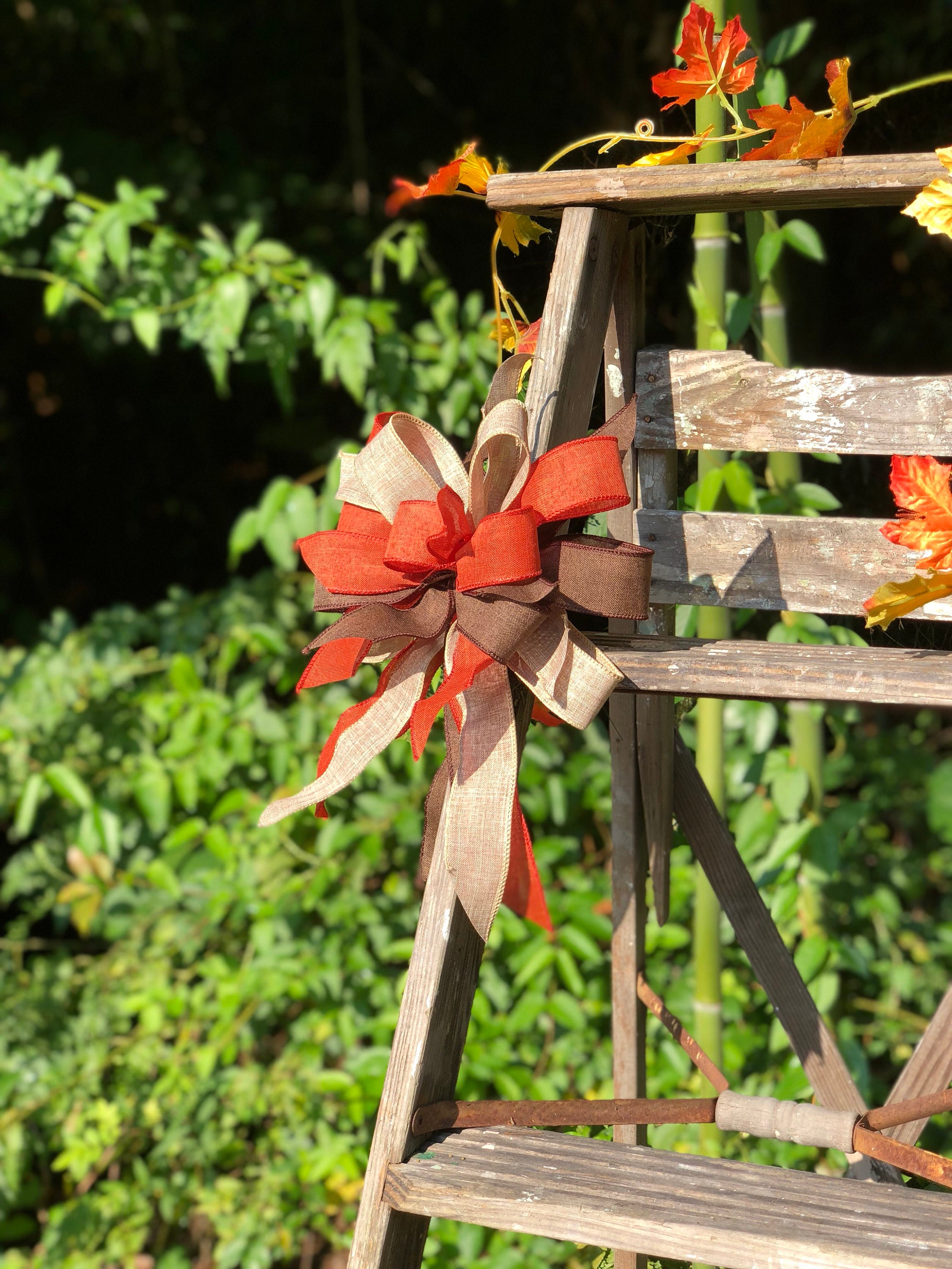 Fall Wreath Bow. Rustic Fall Decor. Bows for Wreaths. Rustic | Etsy