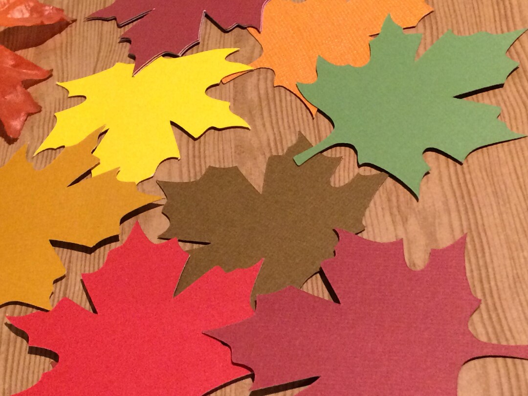 Fall Leaf Die Cuts. Set of 12 Fall Leaves Fall Decor Thanksgiving Place ...