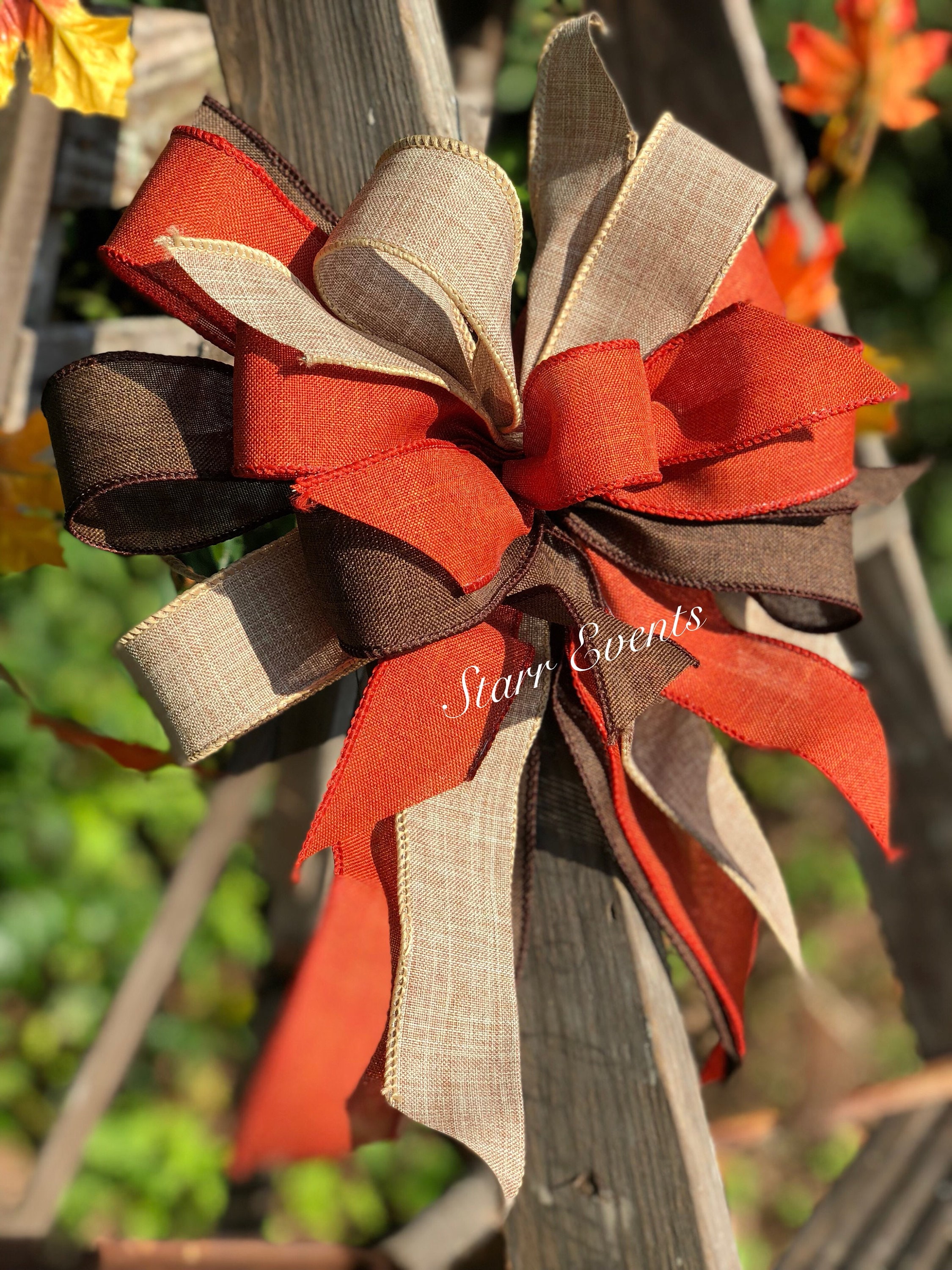 Fall Wreath Bow. Rustic Fall Decor. Bows for Wreaths. Rustic | Etsy