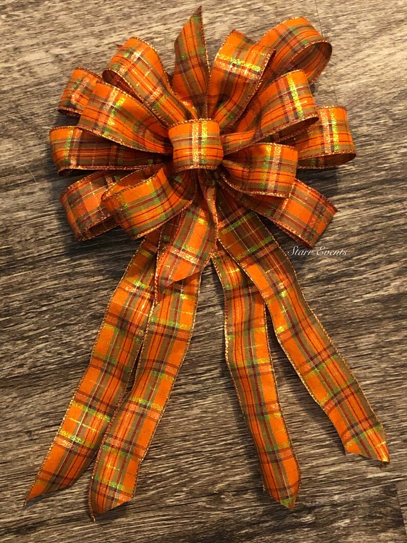 Rustic Fall Decorations. Plaid Bows Rustic Fall Decor Rustic Fall Bows ...