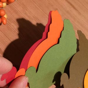 Turkey Die Cuts. Set of 10 Turkey Cut Outs. Fall Decor. Thanksgiving ...