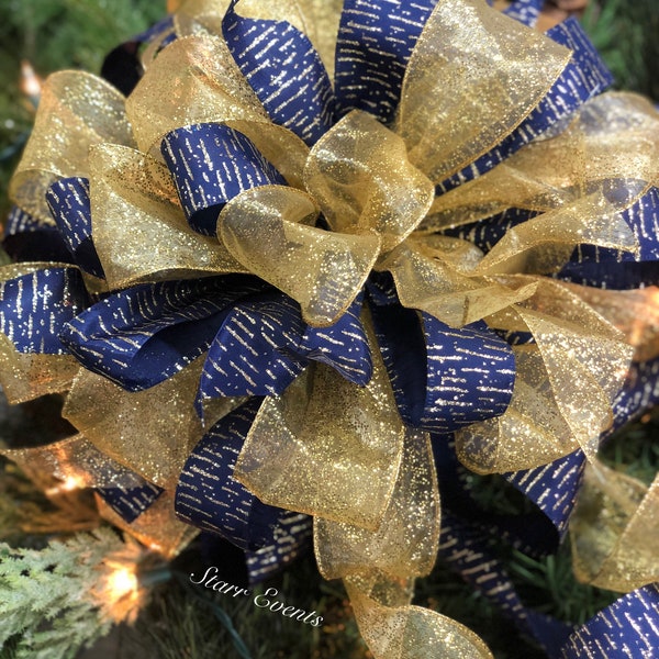 Navy Blue Tree Topper - Etsy