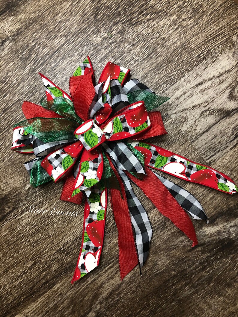 Apple Decor. Apple Wreath Bow. Apple Decorations. Summer - Etsy