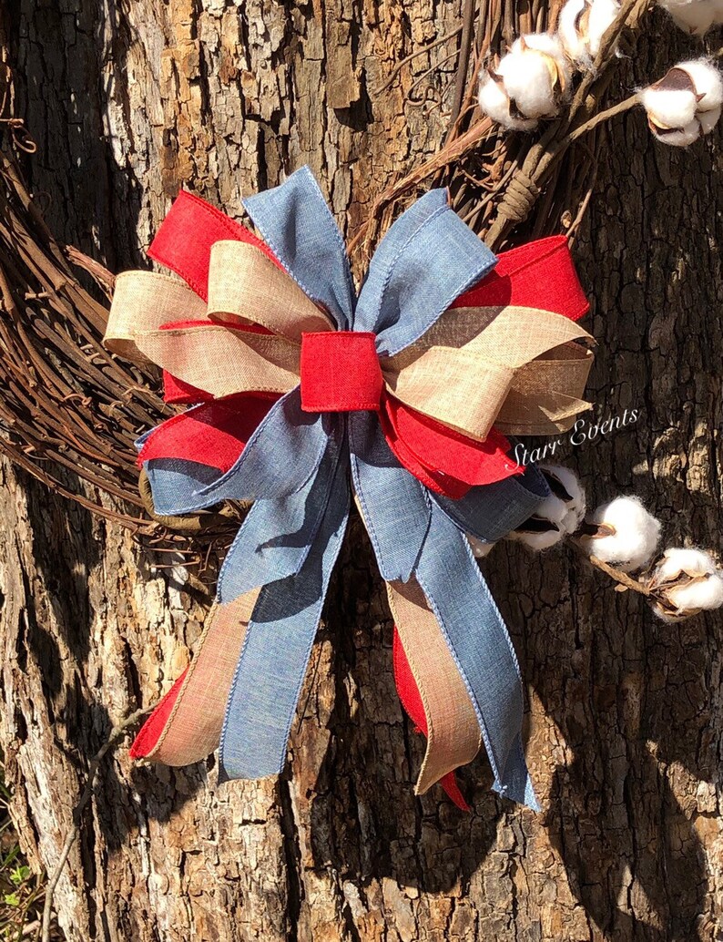 Wreath bows Rustic bows Choose your own colors See color | Etsy