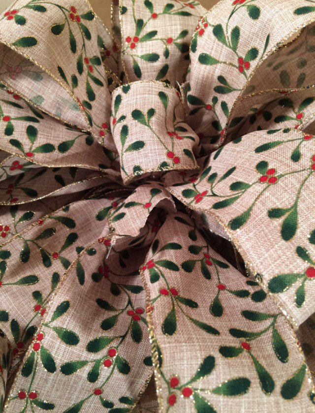 Rustic Christmas tree topper. Rustic Christmas tree bows. | Etsy