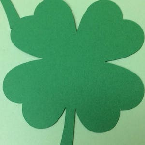 St Patricks Day Die Cuts Set of 10 Green 4 Leaf Clover Cut Outs. Green ...