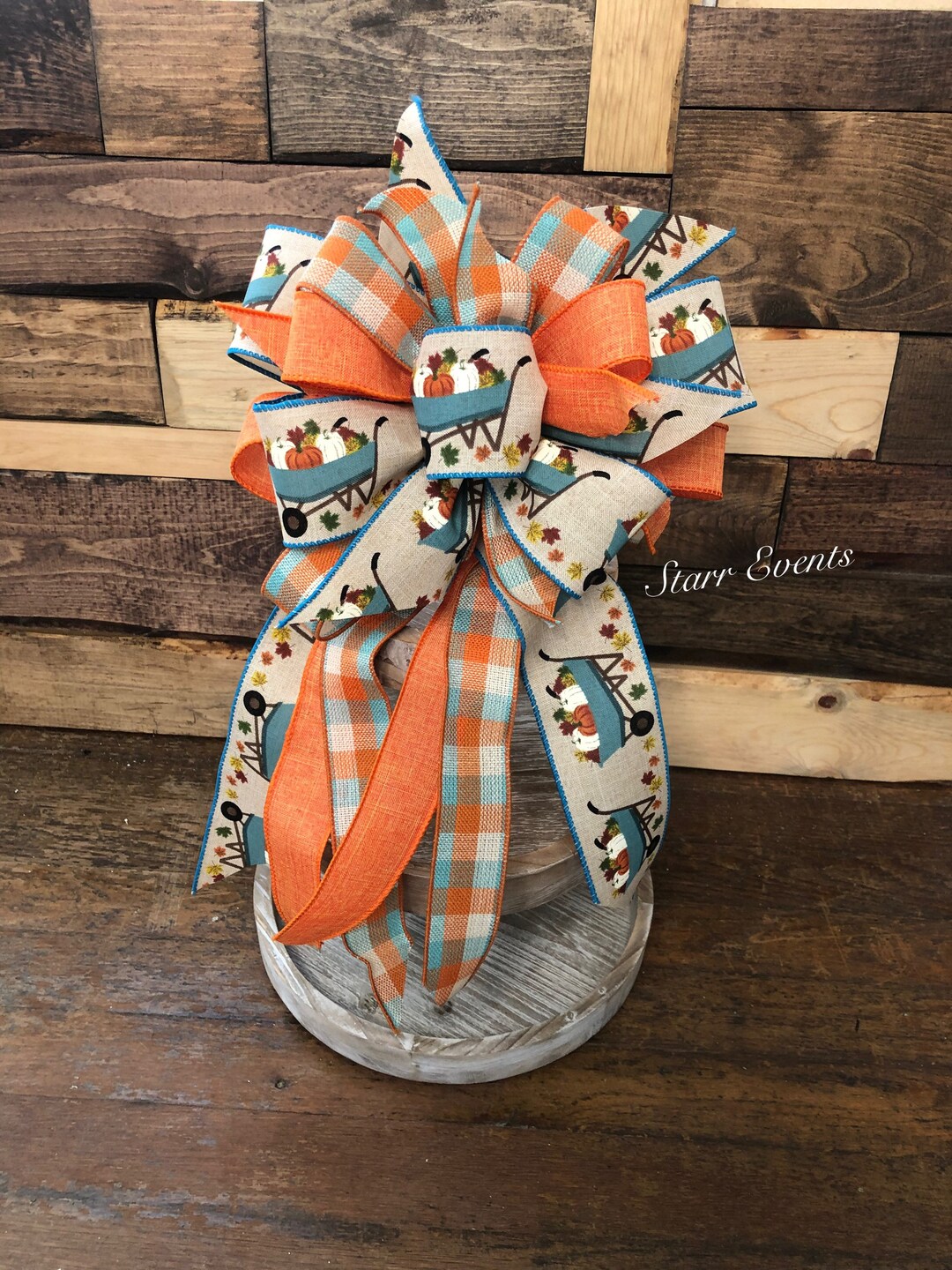Fall Wreath Bow. Fall Decor. Rustic Fall Decorations. Rustic Fall Bow ...