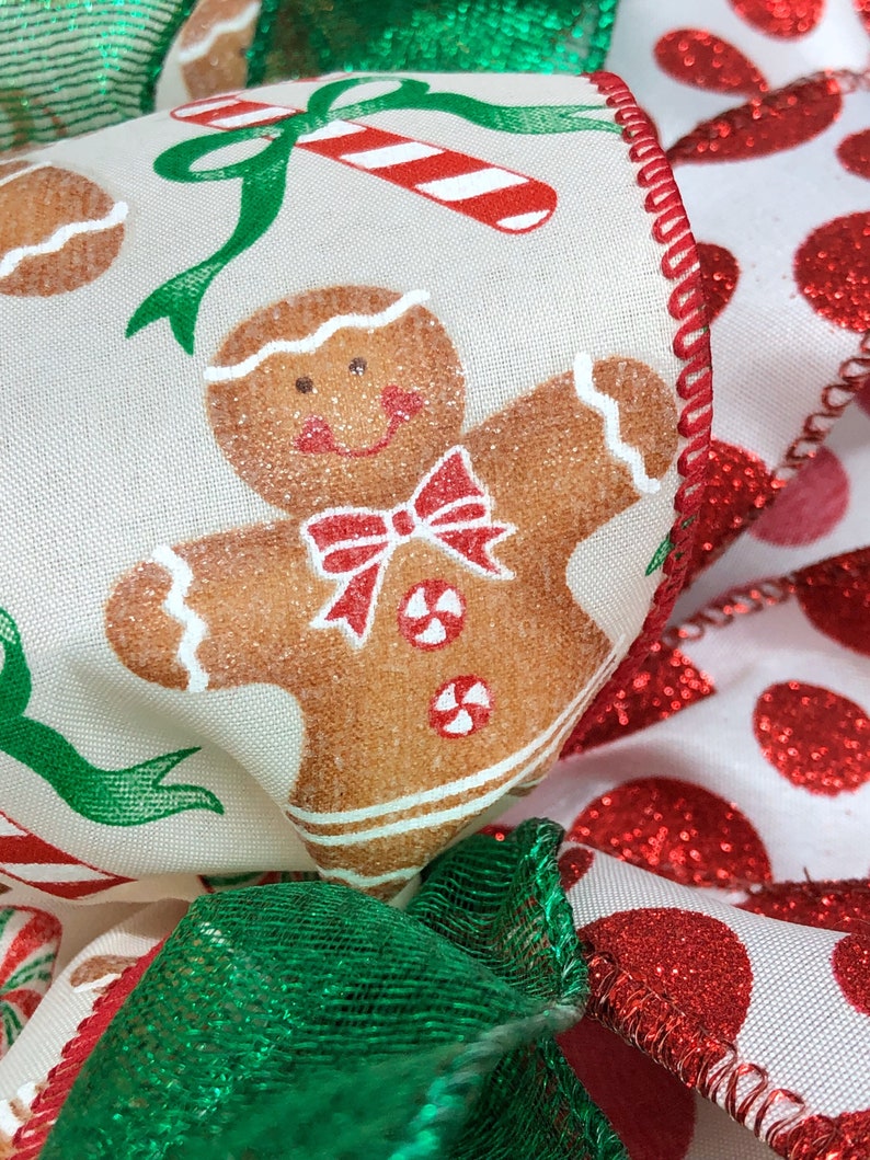 Gingerbread Man Christmas Bows Gingerbread Christmas | Etsy