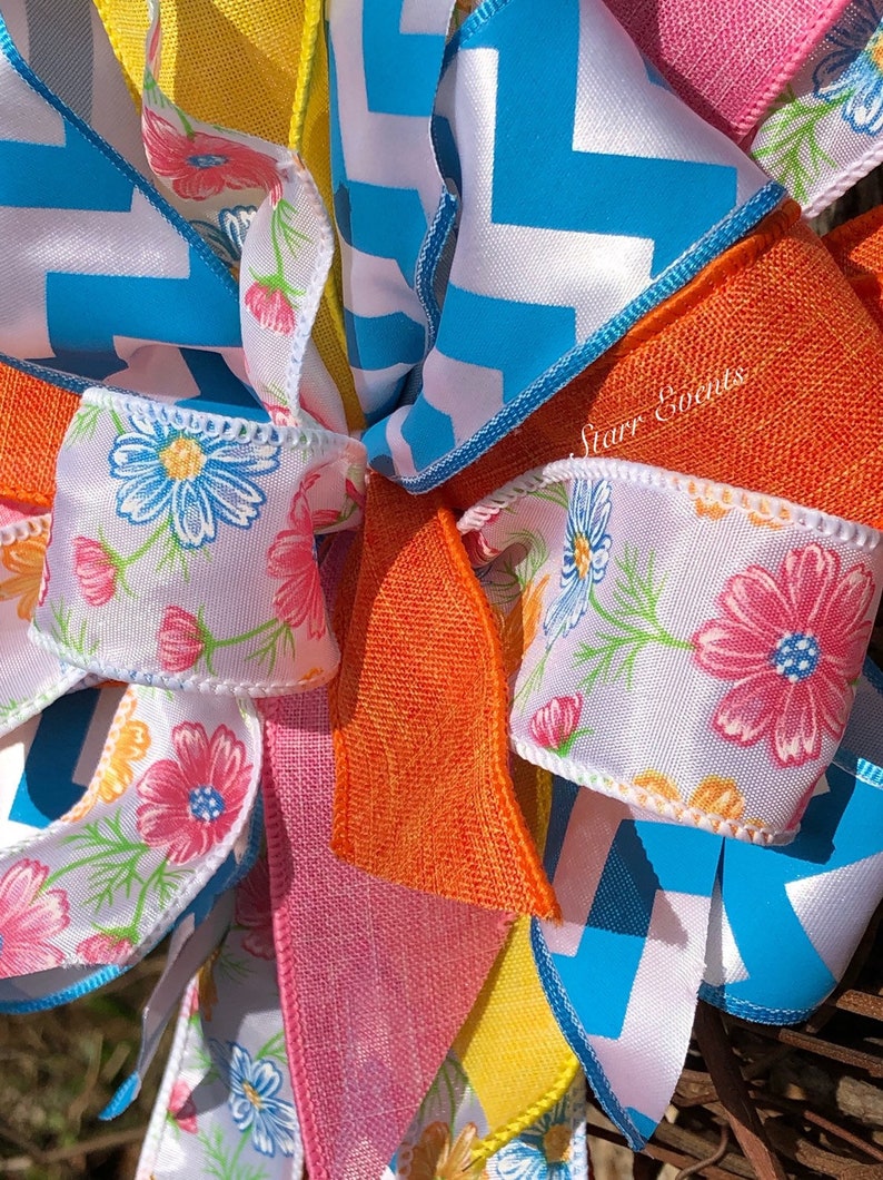 Spring Decor. Spring Wreath Bow. Spring Decorations. Bows for - Etsy