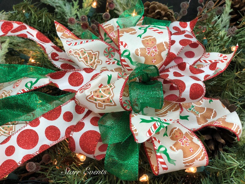 Gingerbread Man Christmas Bows Gingerbread Christmas | Etsy